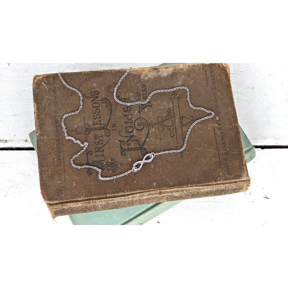 Silver Metal Infinity Symbol Chain Link Dainty Skinny… - Gem